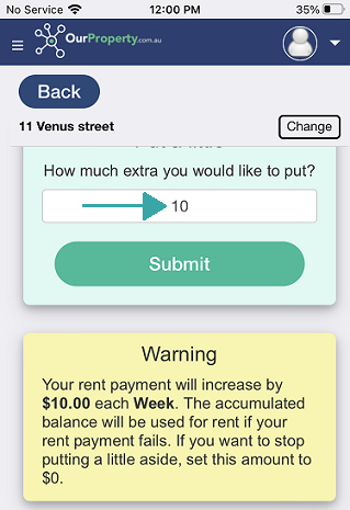 How to pay an extra amount with rent to be held as a rent balance ...