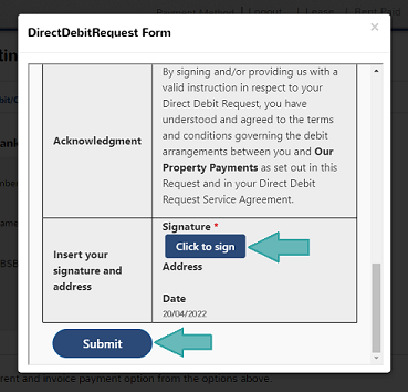 How to set up Direct Debit control – OurProperty