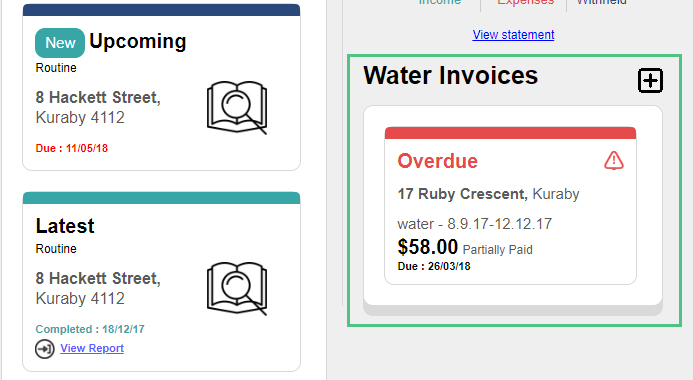 Water Invoices and Other Tenant Invoices – OurProperty